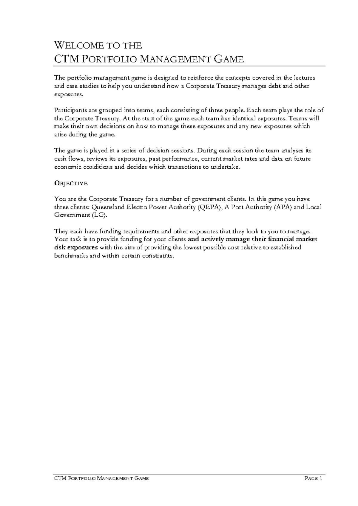 Gamebook June 2009 sad sa dasd sadasd - WELCOME TO THE CTM PORTFOLIO ...