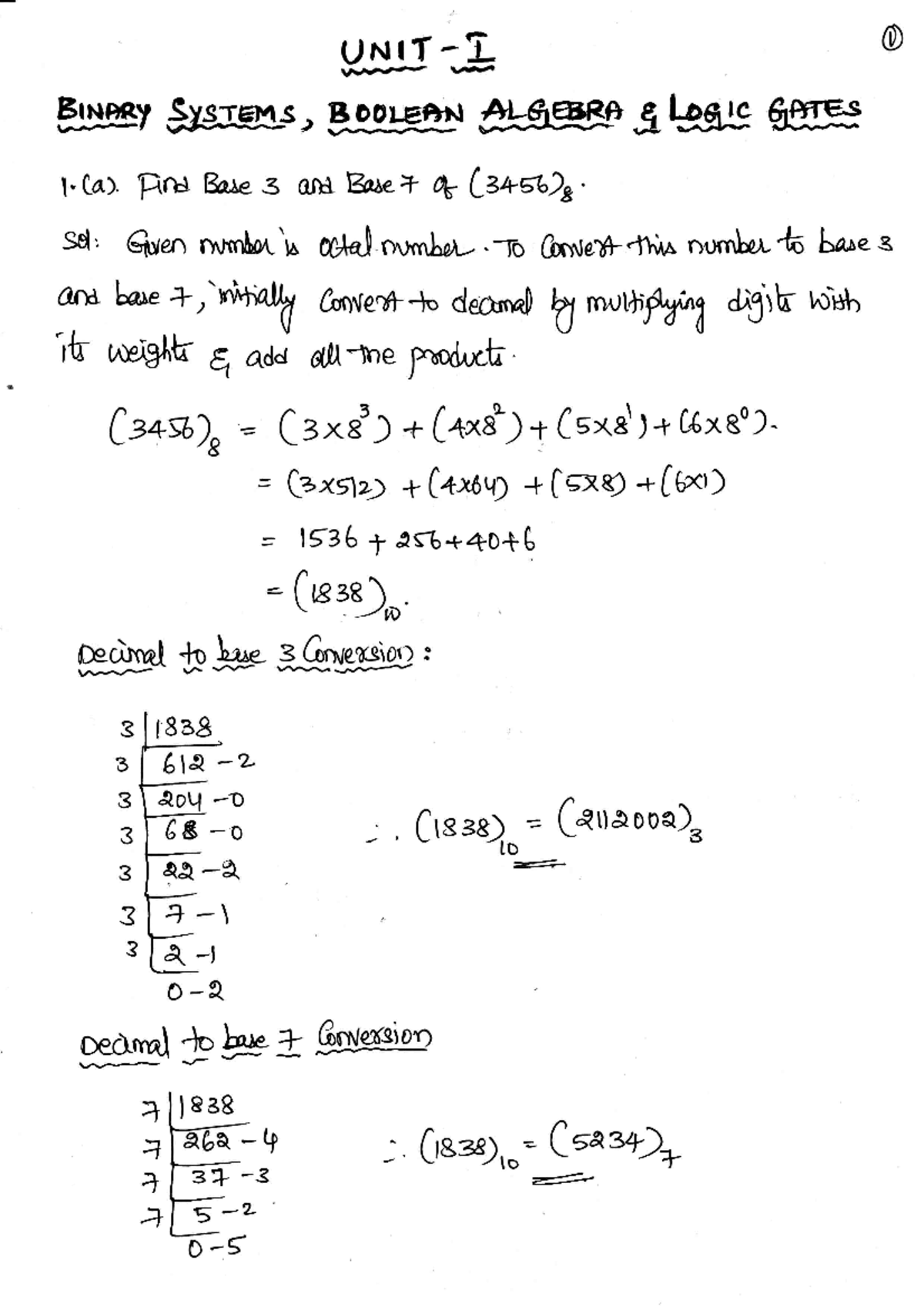 UNIT-I Question BANK Answers - computer science - Studocu