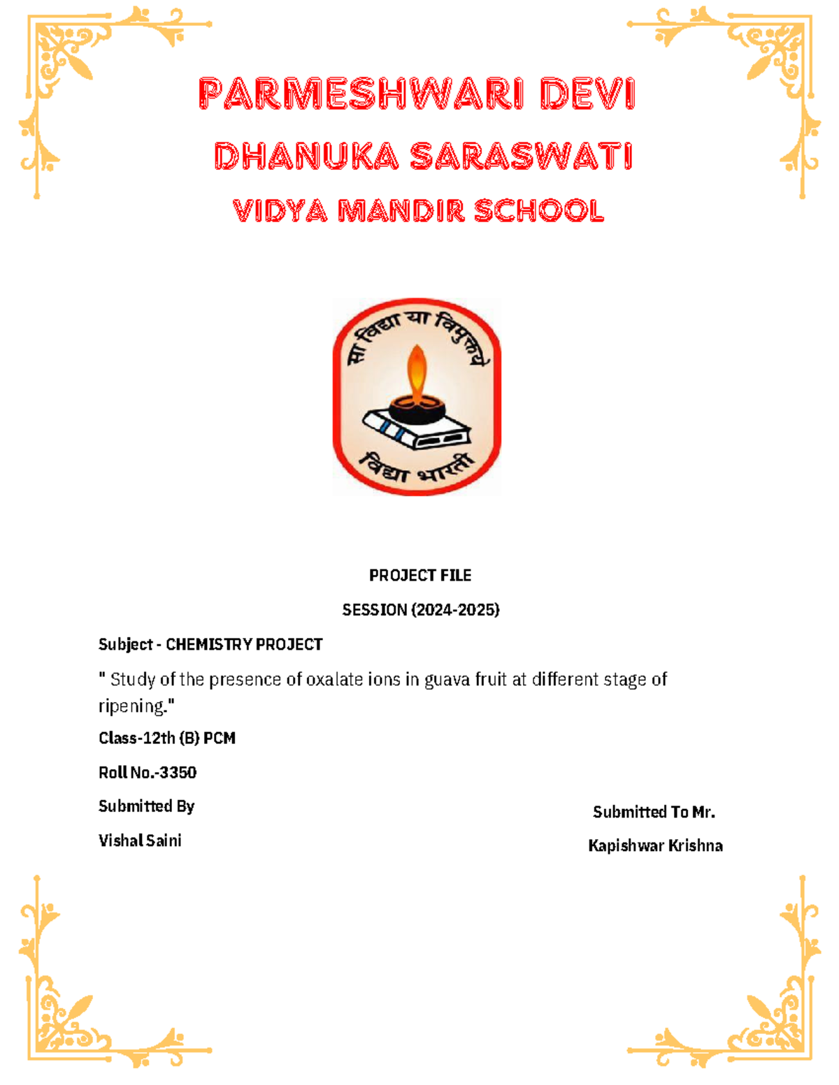 Document (1) - front pages - PARMESHWARI DEVI DHANUKA SARASWATI VIDYA ...