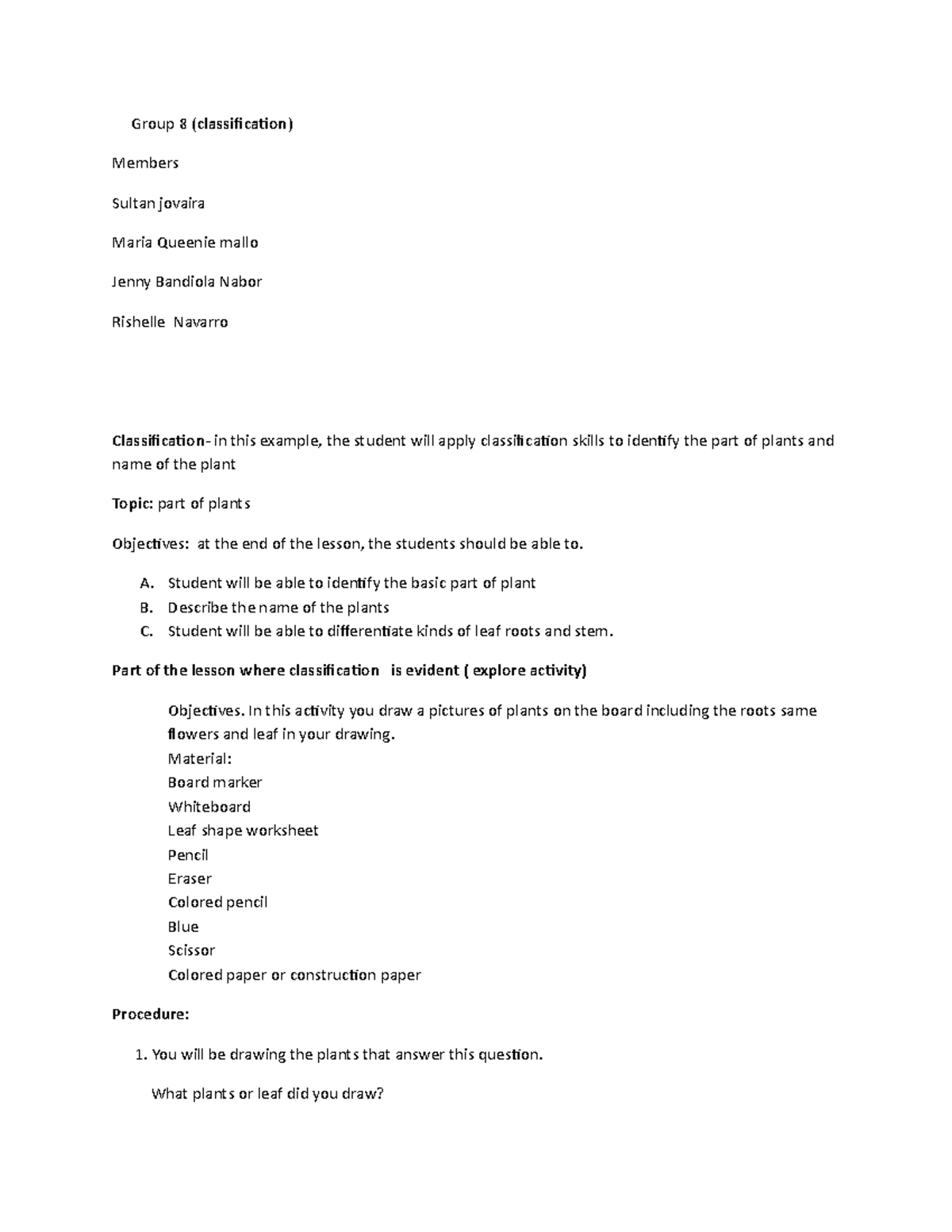 Group 8 (Clasi WPS Office - Group 8 (classification) Members Sultan ...