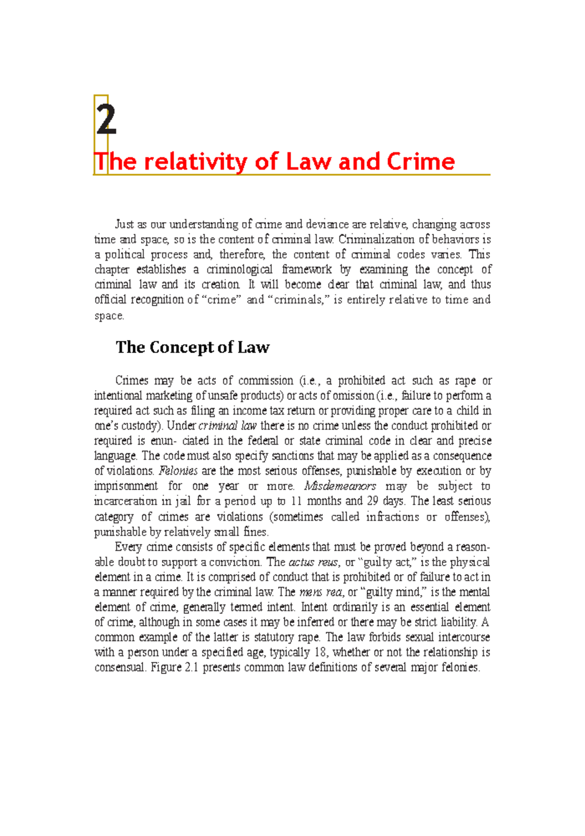 The relativity of Law and Crime in Criminology - Just as our ...