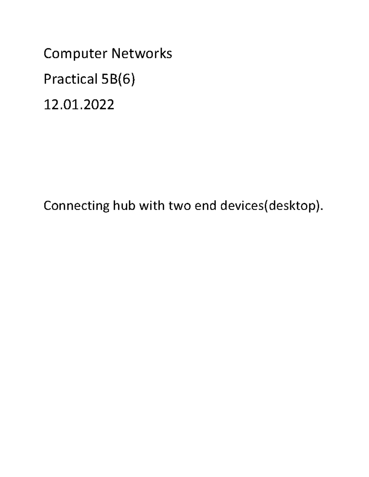 Practical 5B CN - computer network - Computer Networks Practical 5B(6 ...