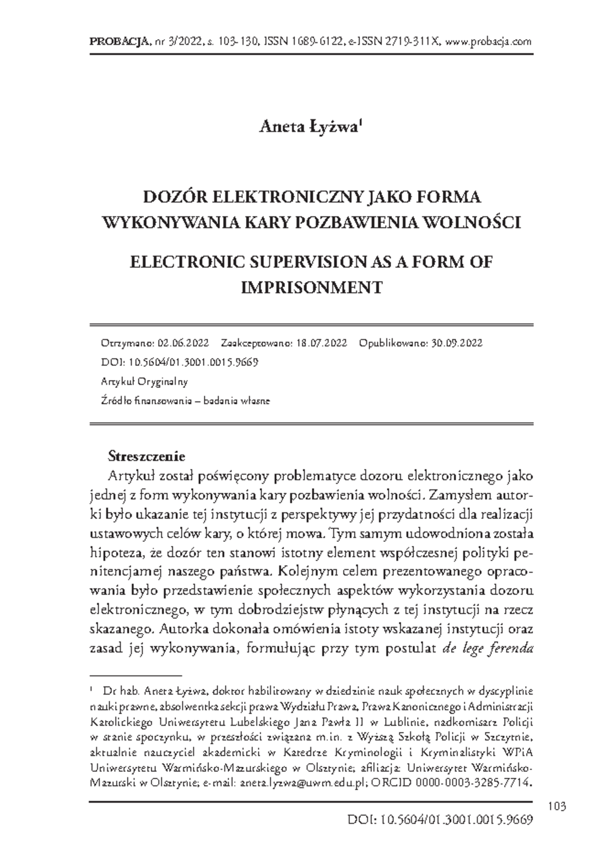 04- Lyzwa - Materiały do ćwieczeń - 103 DOI: 10.5604/01.3001. PROBACJA ...