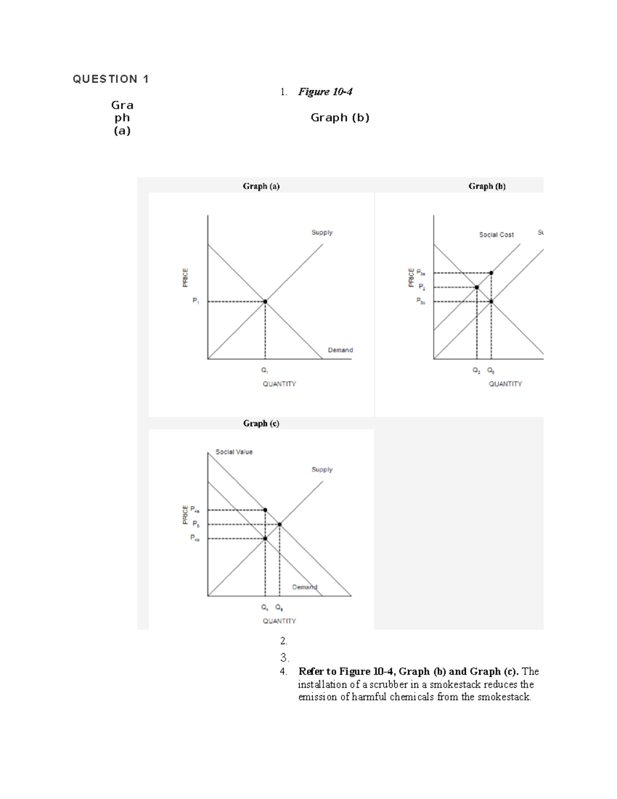 Chapter 10 quiz - Microeconomics - Q U E S T I O N 1 1. Figure 10- Gra ph (a) Graph (b) 2. 3. 4 ...