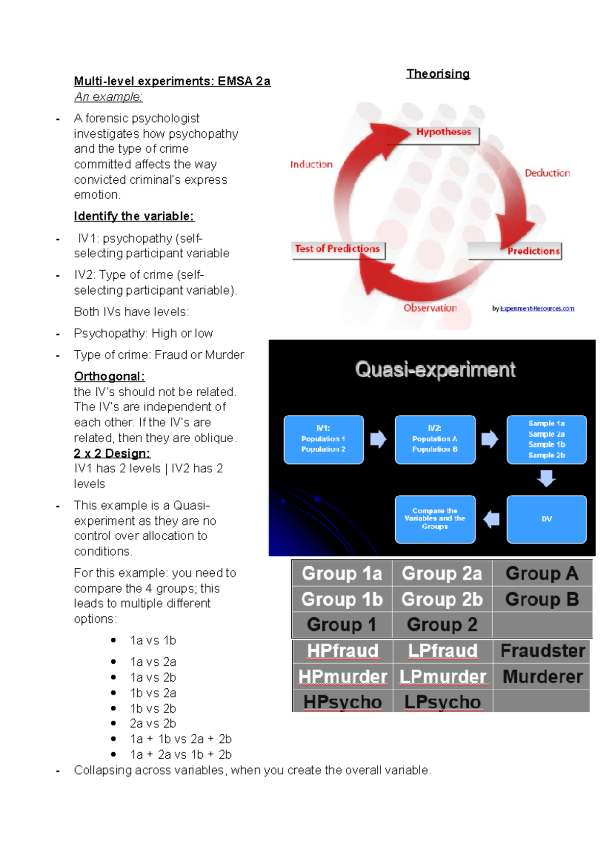 L3 Multi Level Experiments - Multi-level experiments: EMSA 2a An ...