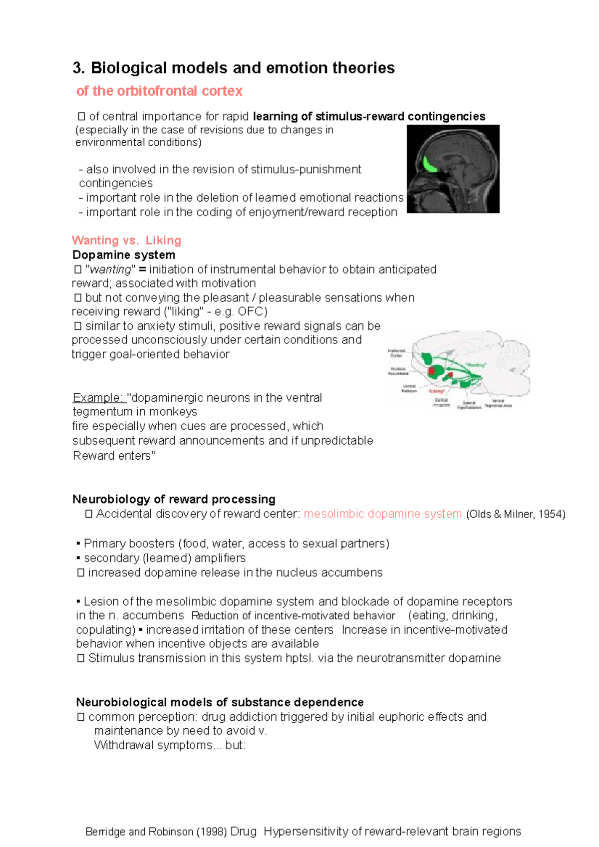 Summary 3 Biological psychology and theories on emotion - 3. Biological ...