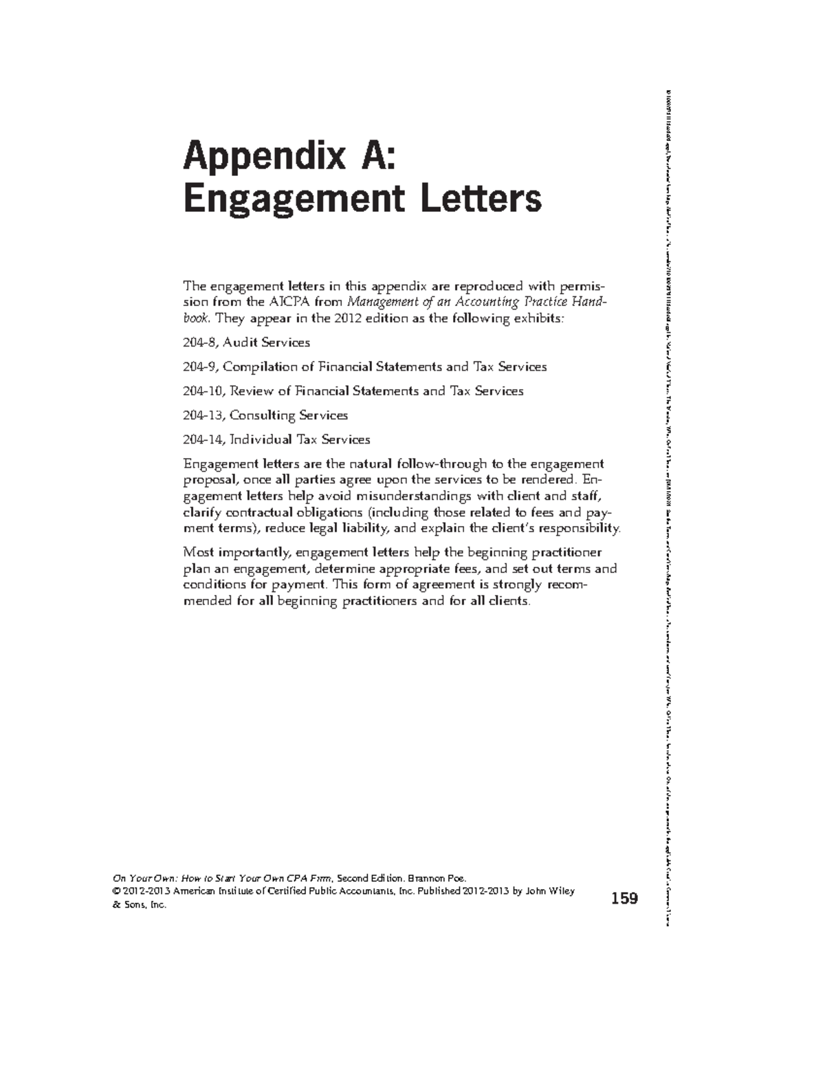 On Your Own - 2016 - Appendix A Engagement Letters - Appendix A ...