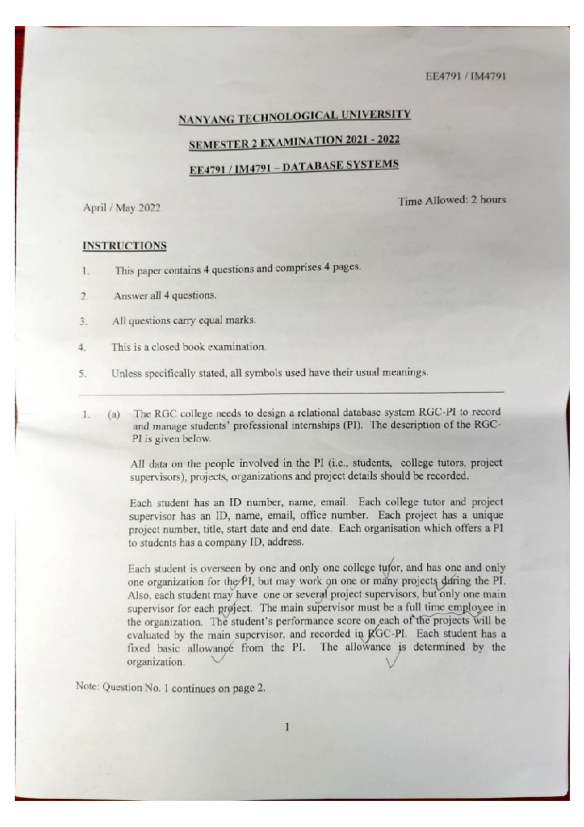 EE4791 2021 PYP - EE4791 - Studocu