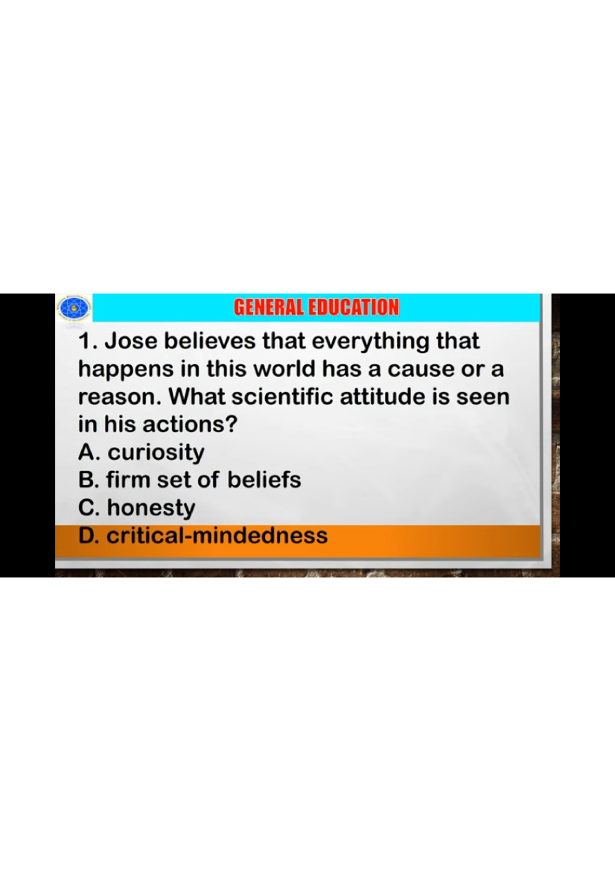 Gen Ed(150)yt - Review Materials for General Education - college of ...