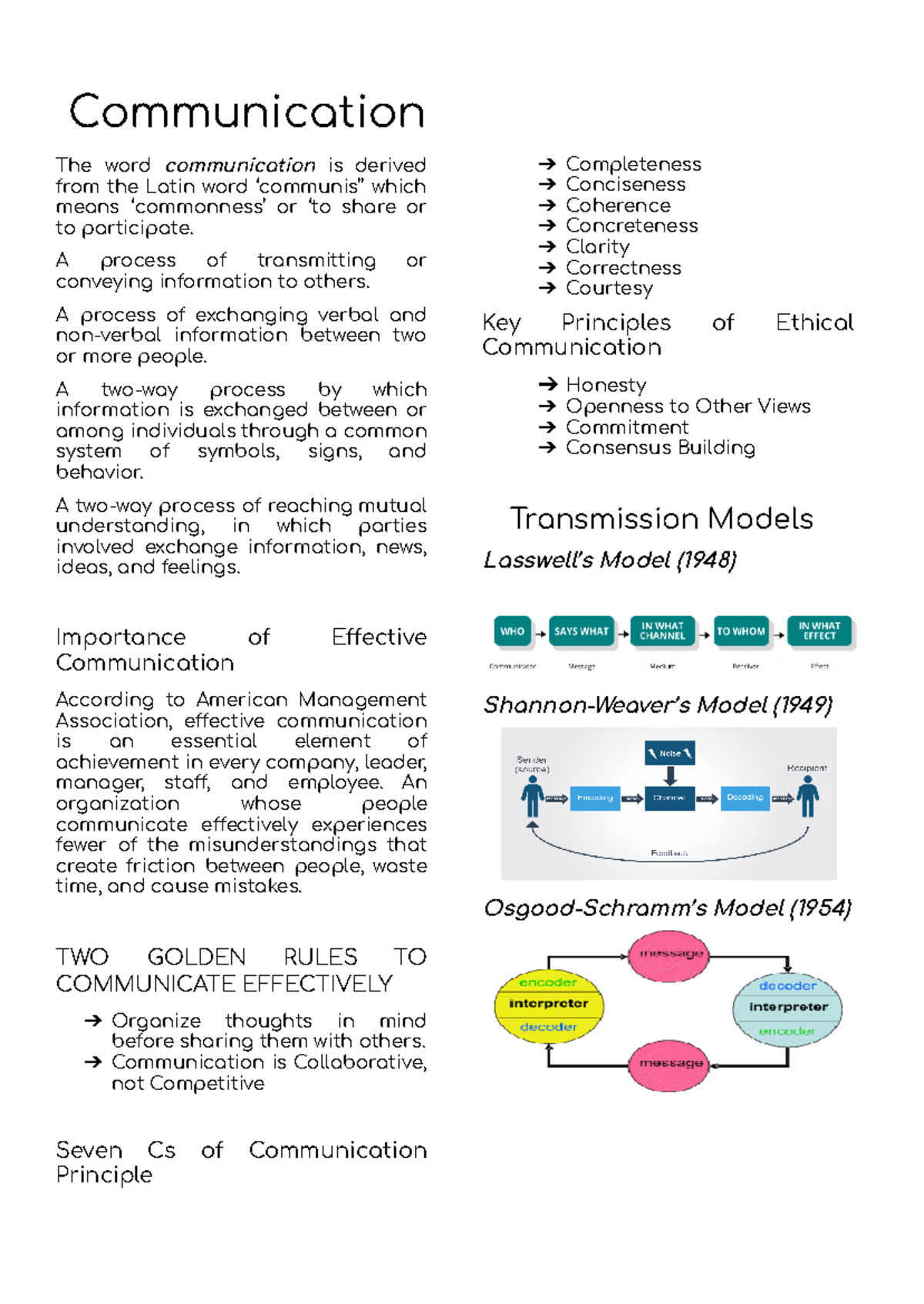 Pur Com-reviewer - Purposive communication - Communication The word ...