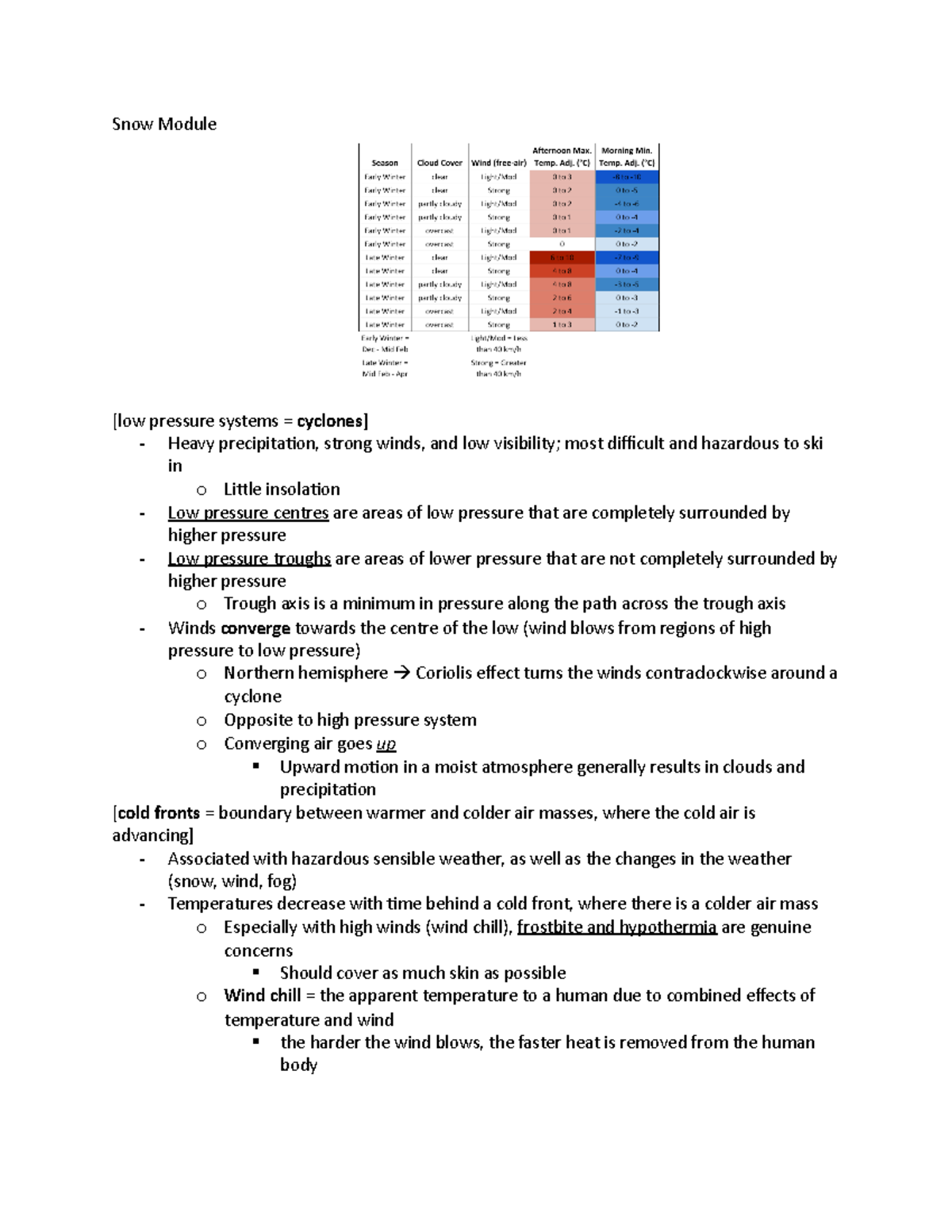 Snow Module - Snow Module [low pressure systems = cyclones] - Heavy ...