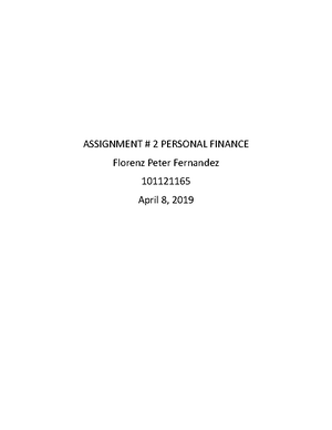 Introduction to Personal Finance - 1 - Introduction to Personal Finance ...