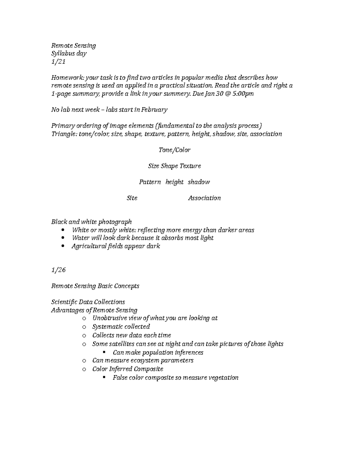 Remote Sensing Unit 1 - Lecture notes Unit 1 - Remote Sensing Syllabus ...