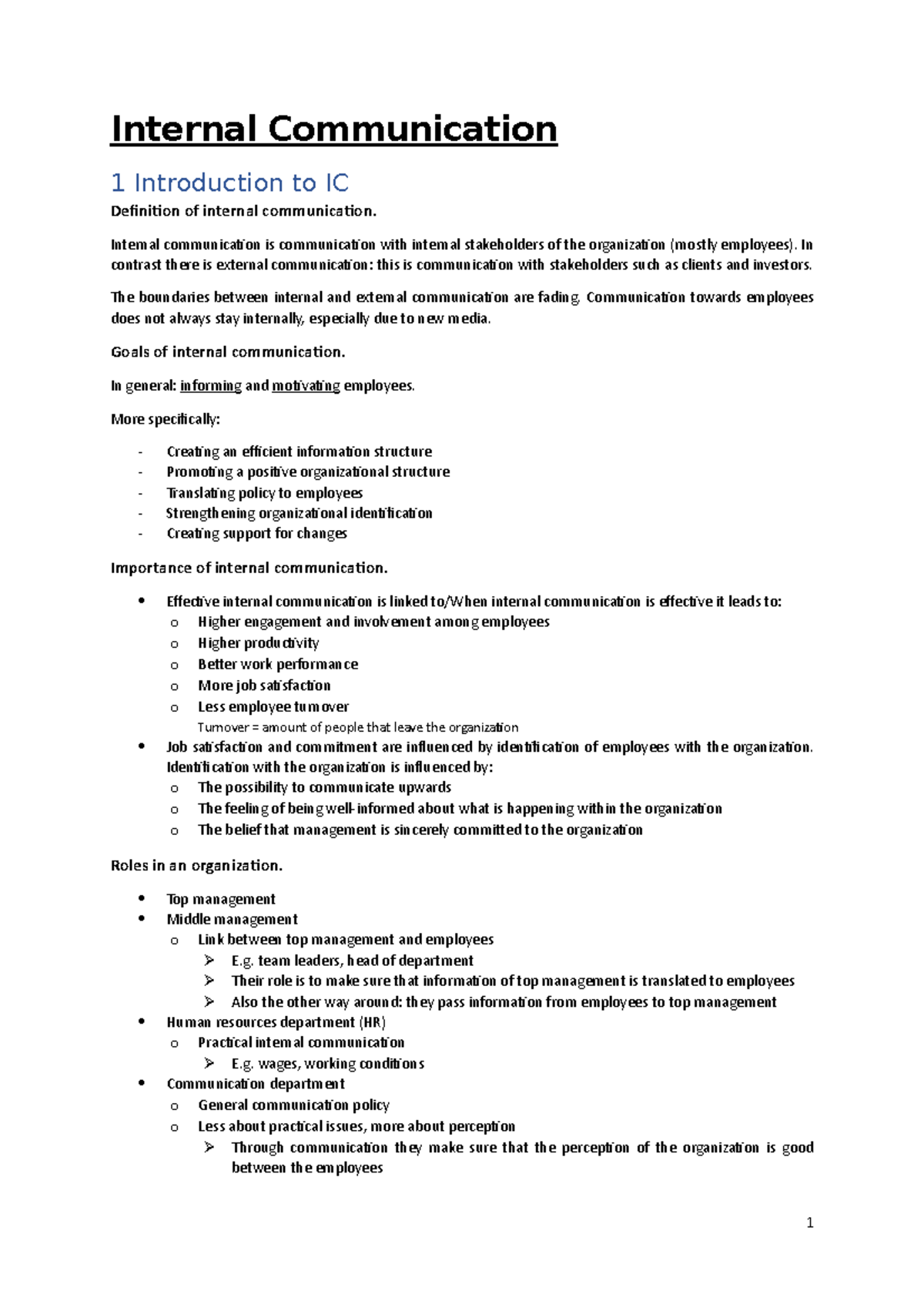 Internal Communication juist - Internal Communication 1 Introduction to ...