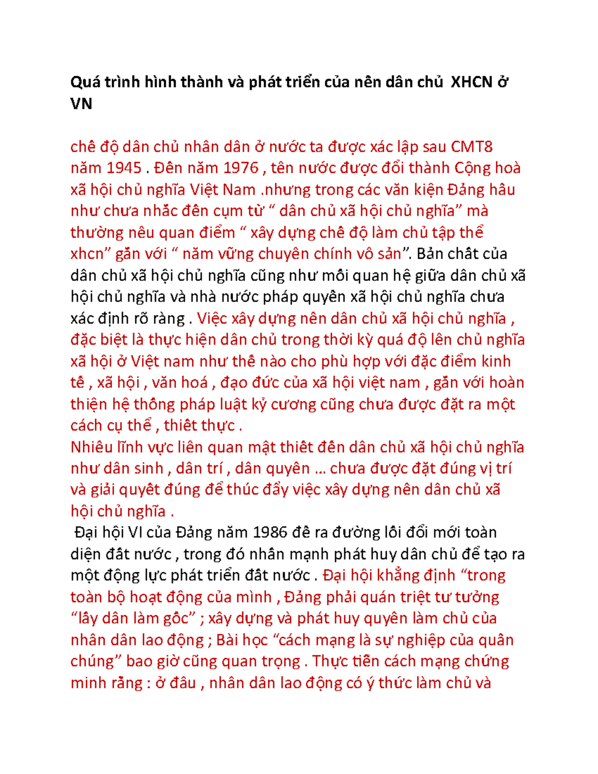 Quá trình hình thành - fazgảhstjjtdfgaèwe - Quá trình hình thành và phát trin ca nềền dân ch ...