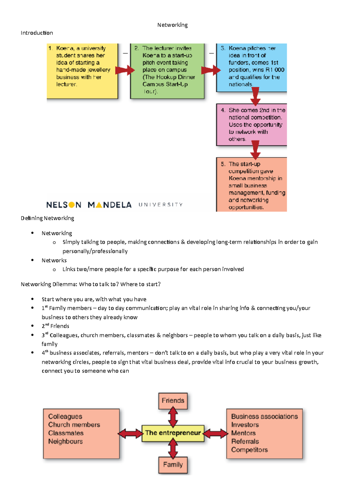 Chapter 4 - Networking Introduction Defining Networking Networking o ...