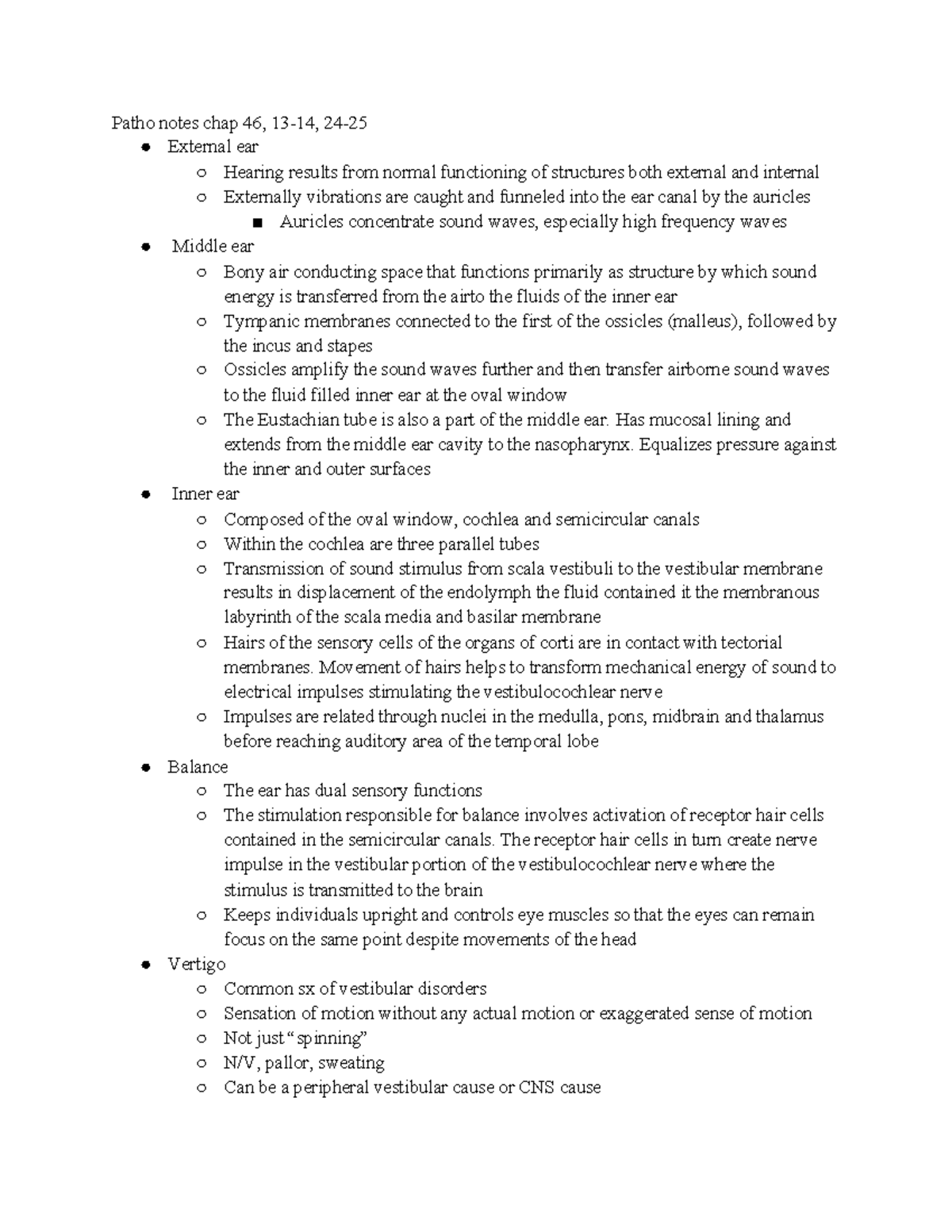 Patho notes chap 46, 13-20, 24-25, 50-54 - Patho notes chap 46, 13-14 ...