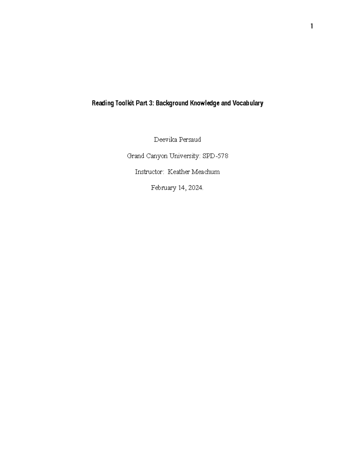 Activating Background Knowledge - Reading Toolkit Part 3: Background ...