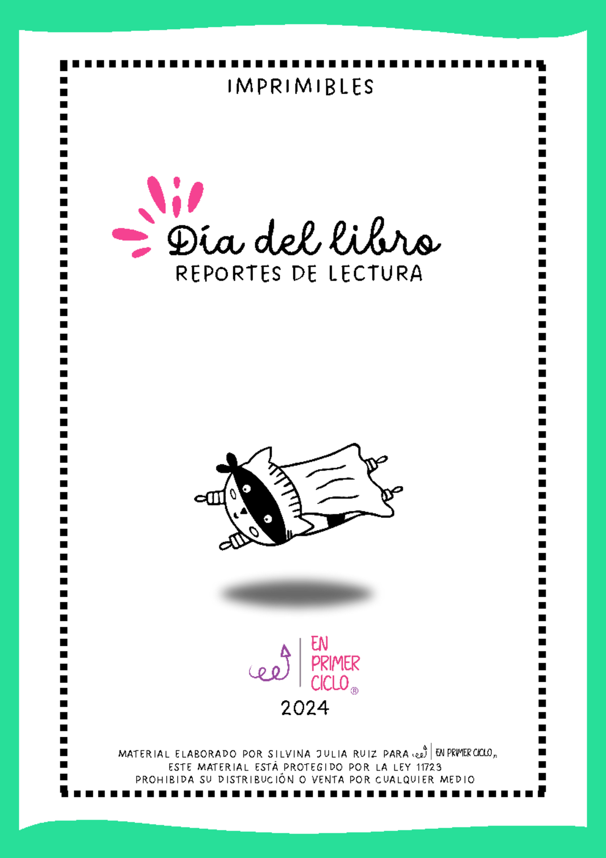 4. Reporte de lectura @ Enprimerciclo - Día del libro 2024 IMPRIMIBLES ...