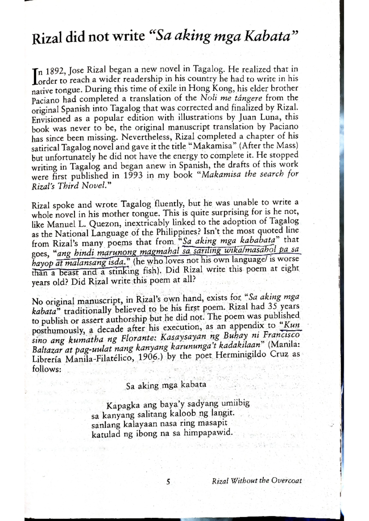 Rizal-2 - Yes - Rizal'S Life, Works And Writings - Studocu