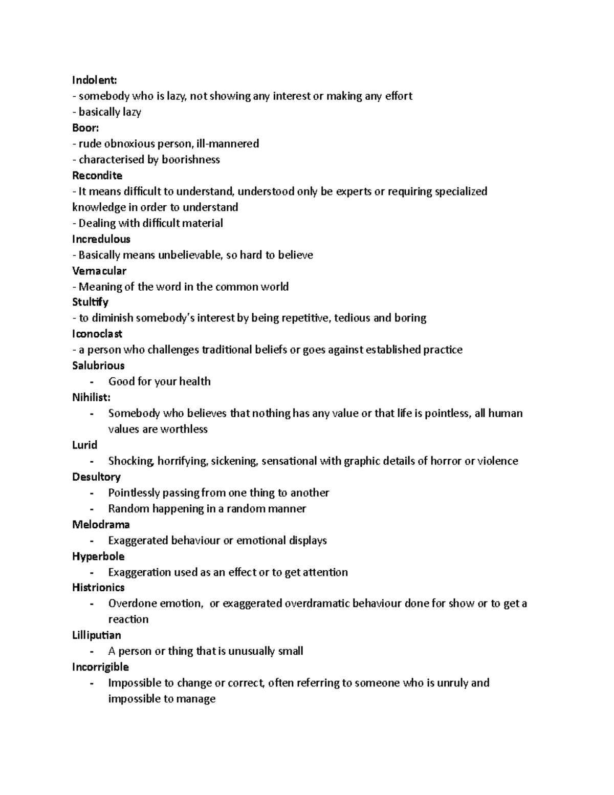 Words of the day - Indolent: somebody who is lazy, not showing any ...