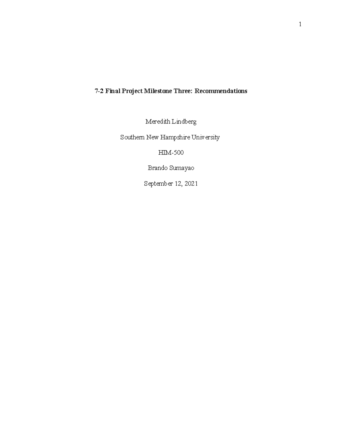 HIM 500 Milestone 3 ML - 7-2 Final Project Milestone Three ...