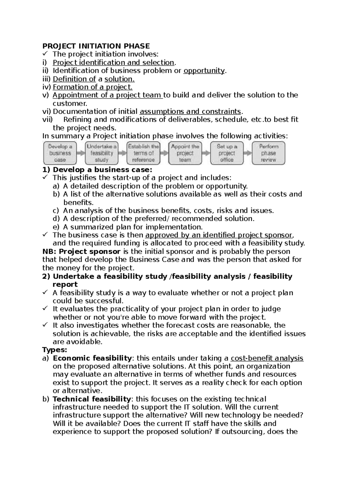 Project Initiation Phase - PROJECT INITIATION PHASE The project ...