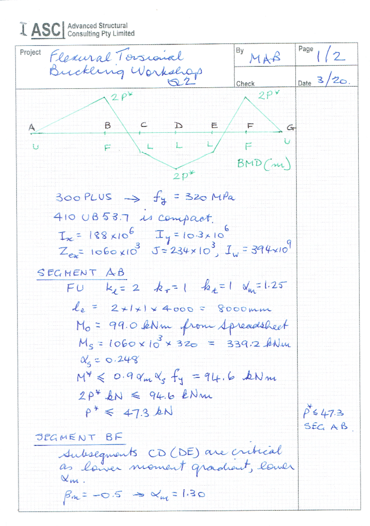Week 7 Solutions Tutorial - CVEN3303 - Studocu