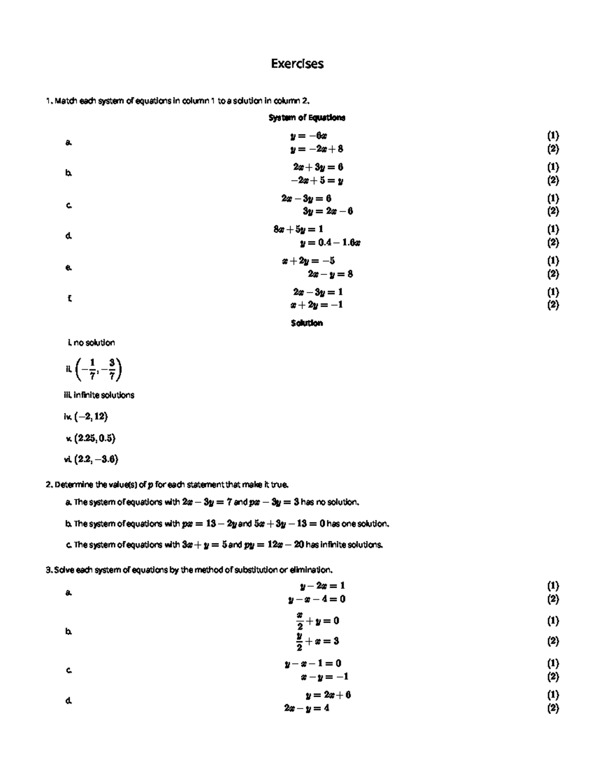 CEMC's Open Courseware - Lesson 2 Solving Systems of Equations ...