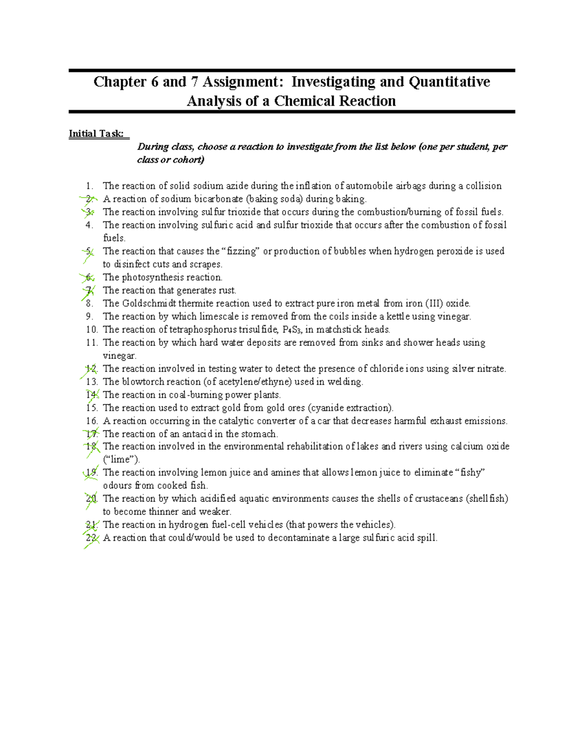 Chapters 6 and 7 Assignment - Chapter 6 and 7 Assignment: Investigating ...