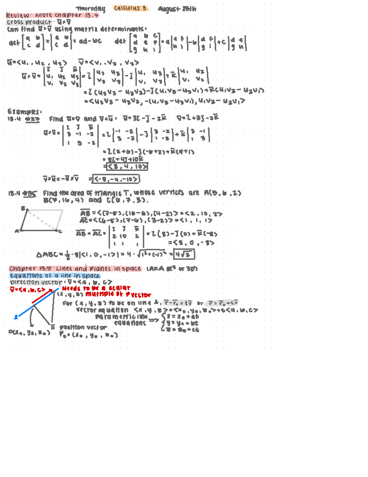 Calc 3 08.25.22 - MATH 273 - Studocu