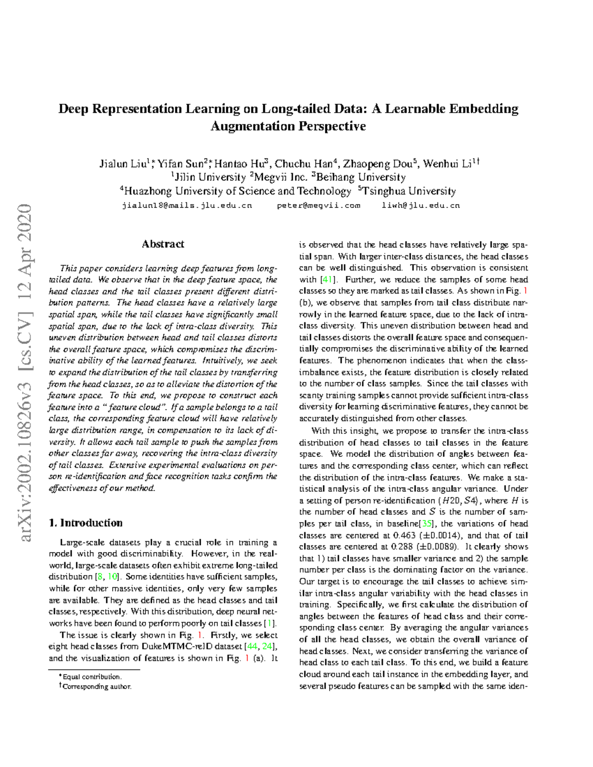 Deep Representation Learning on Long-tailed Data A Learnable Embedding - 数据库系统 - Studocu