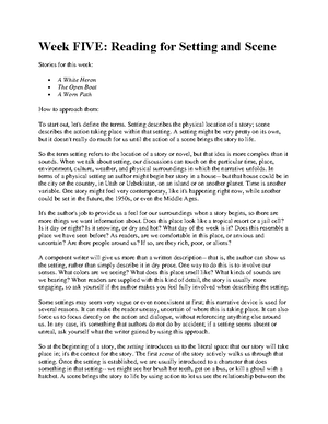 Reading Short Stories - What the class is about, which is a great class ...