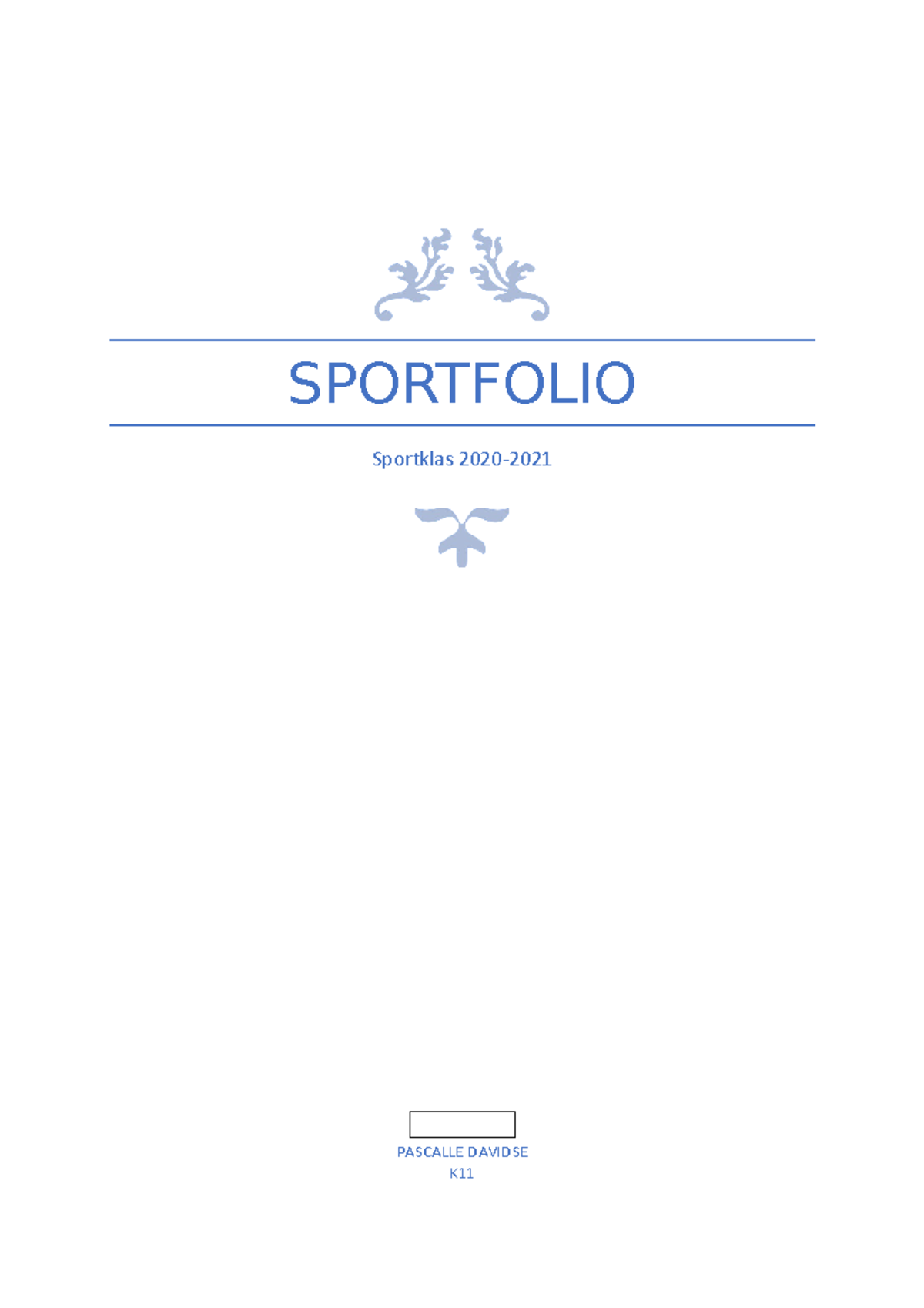 Sportfolio 2020 ipabo - Bewegingsonderwijs - Studeersnel