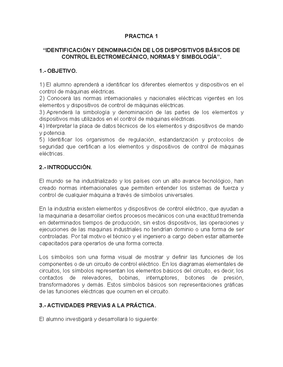 Practica 1 Inst E - Laboratorio Control Electromecánico - PRACTICA 1 ...
