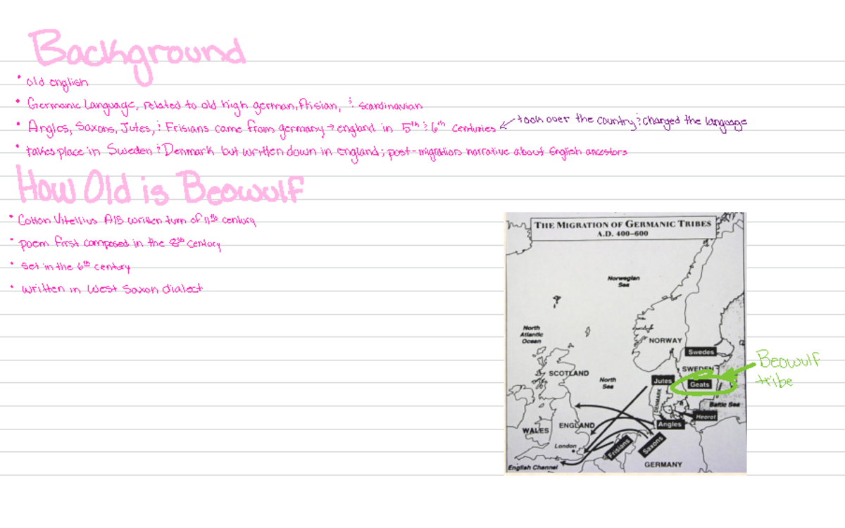 Beowulf 1 - • Background old english Germanic Language , related to old ...