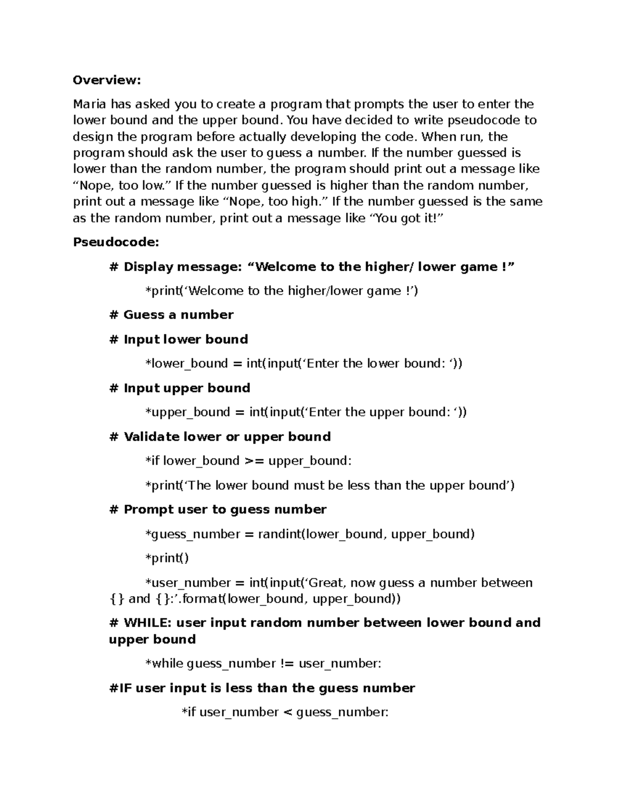 IT 140 4-3 - Module 4-3 - Overview: Maria has asked you to create a ...