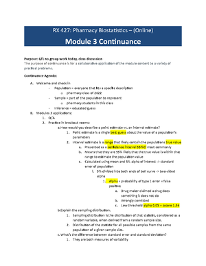 Modules 8 Continuance - Biostatistics Practice Problems and worksheets ...