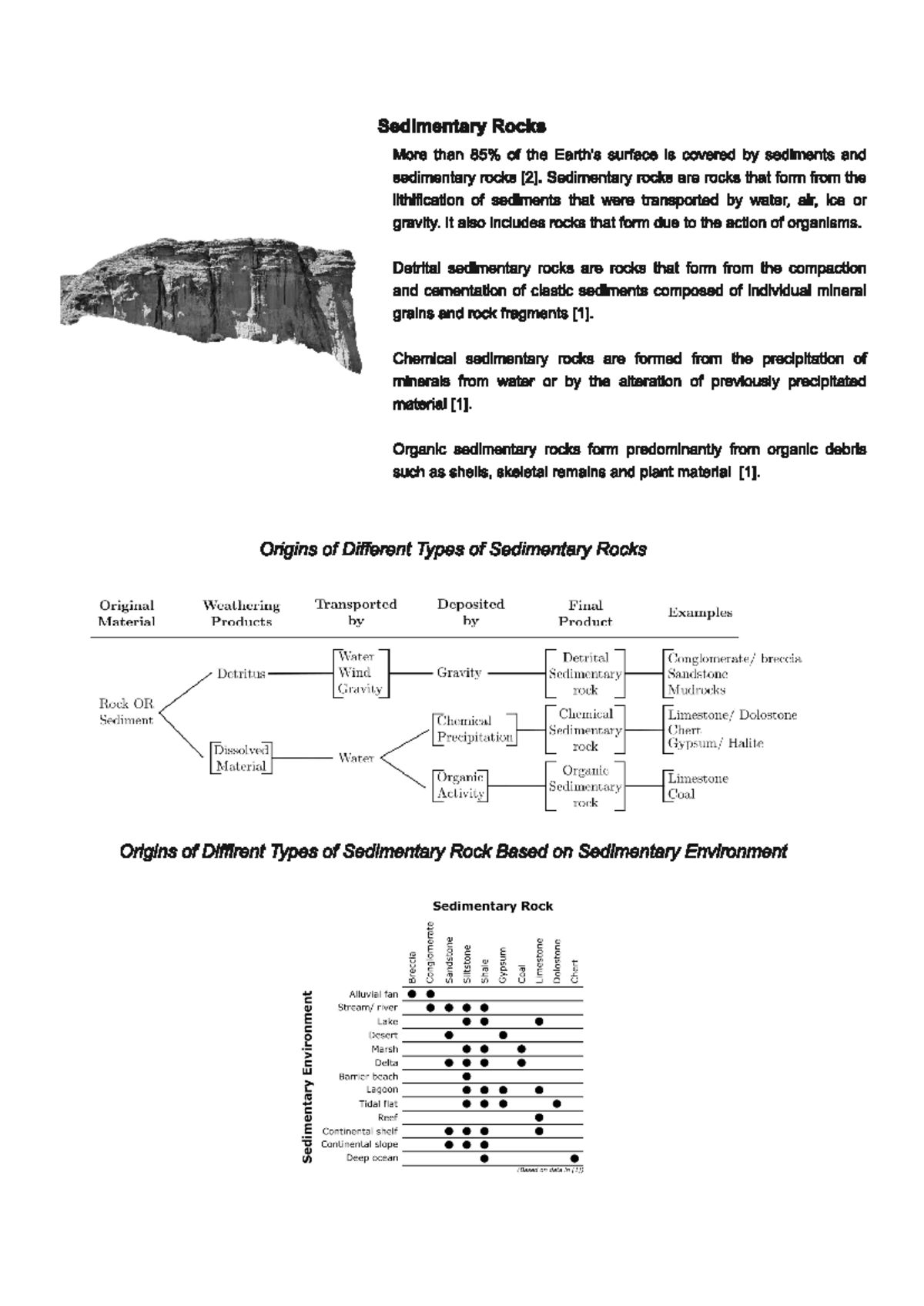 Sedementary ROCK - NOTES - Sedimentary Rocks More than of the surface ...