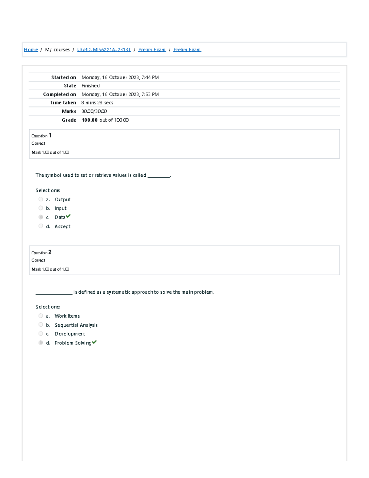 MIS6221A-CP1 - Programming - Home / My courses / UGRD-MIS6221A-2313T ...