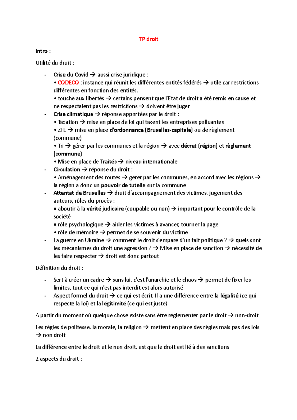 TP droit - Synthese de cours du tp de julien pierret par maxime didat ...