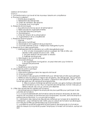 Notes de cours - examen final - Séance 7 : La diffusion d'une formation ...