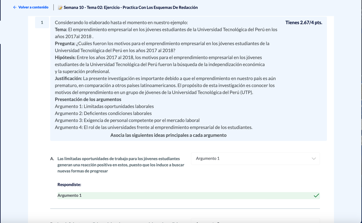 📝 Semana 10 - Tema 02: Ejercicio - Practica con los esquemas de redacción (15835) - Studocu