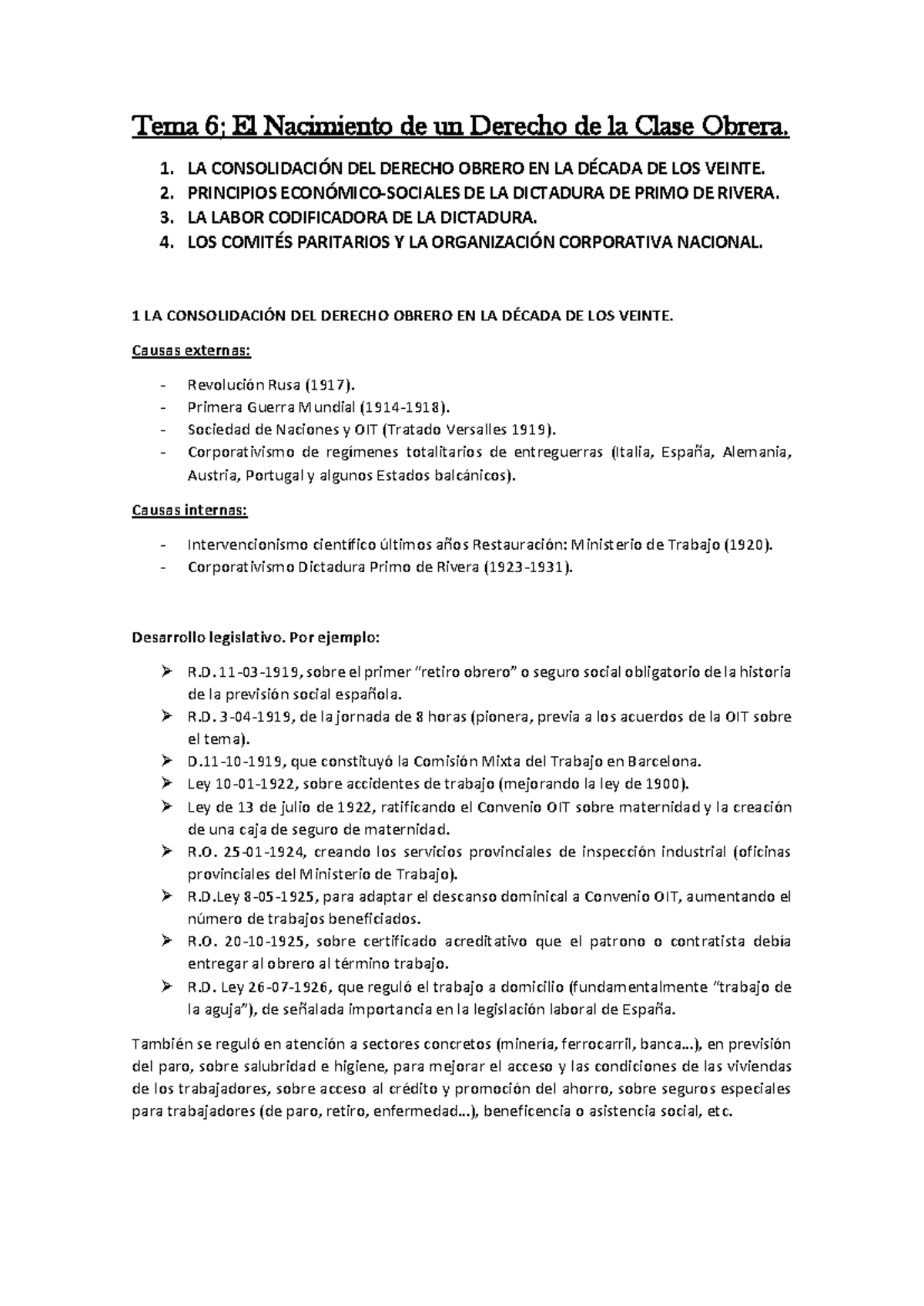 Wuolah free Tema 6 historia gulag free - Tema 6; El Nacimiento de un Derecho de la Clase Obrera ...