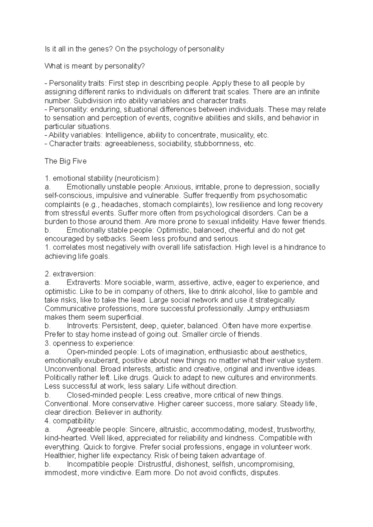 Is it all in the genes - Cognitive Psychology - Is it all in the genes ...