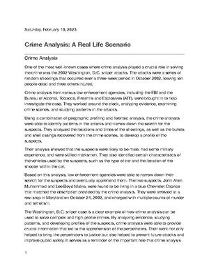 The History of Crime Analysis Summary - The History of Crime Analysis ...