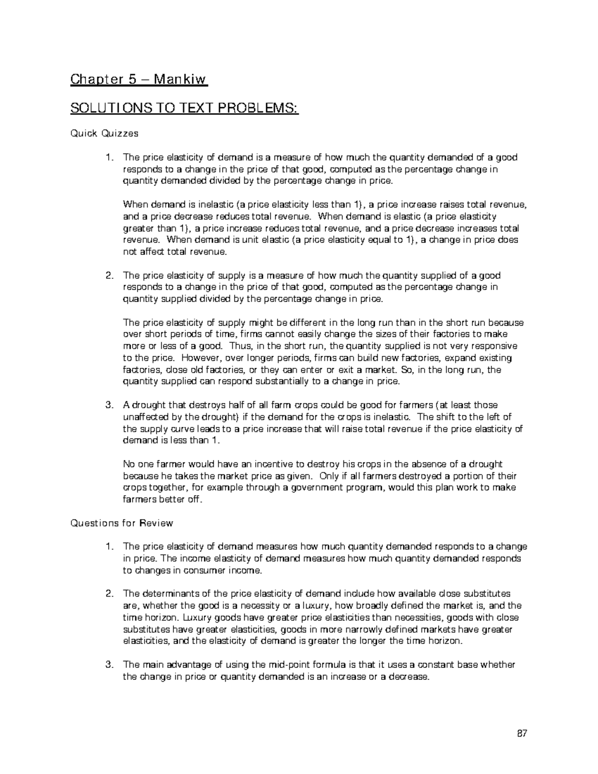 ECON 1102 Answers-to-Chapter-5-questions - Chapter 5 Mankiw SOLUTIONS ...