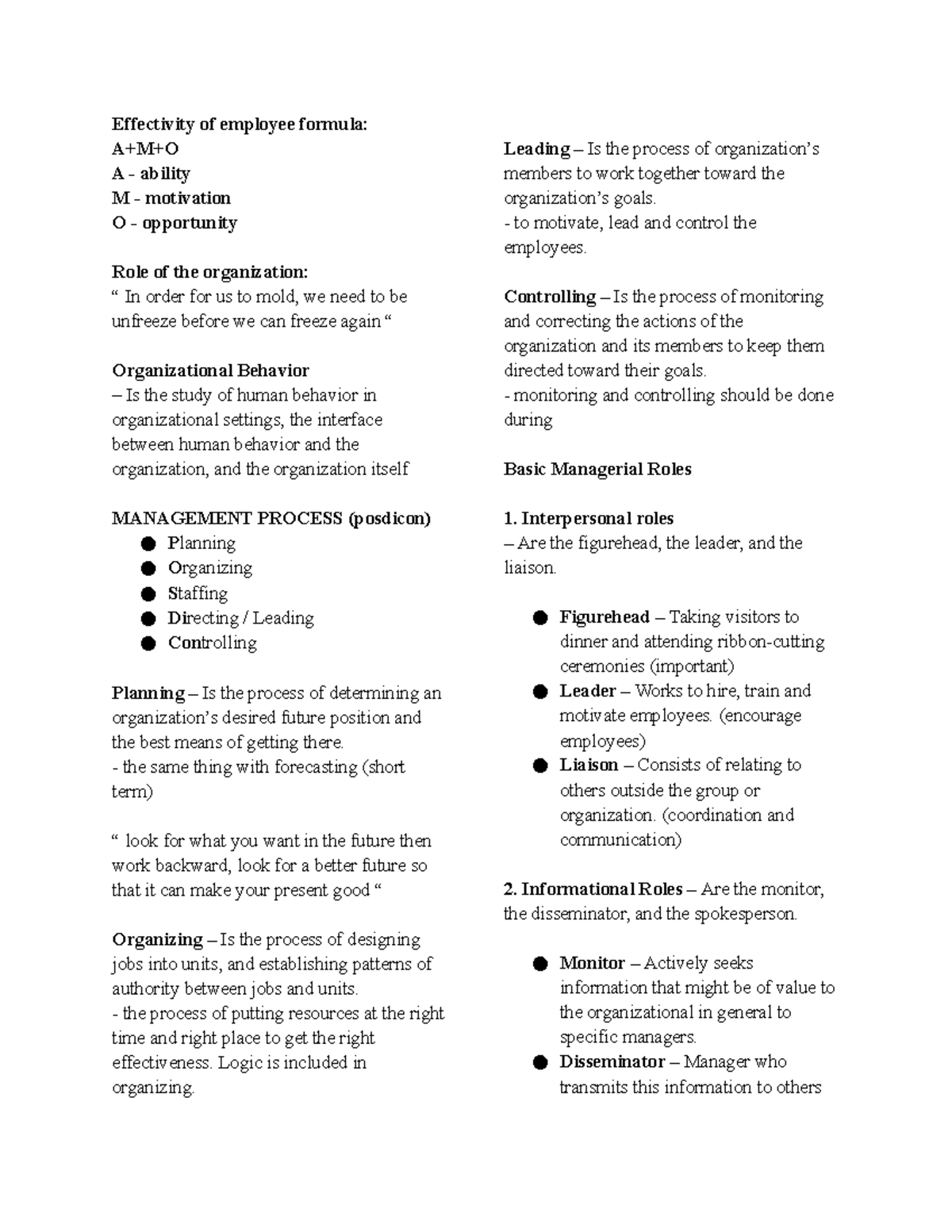 HBO Reviewer Chapter 1 - Helpful. - Effectivity of employee formula: A ...