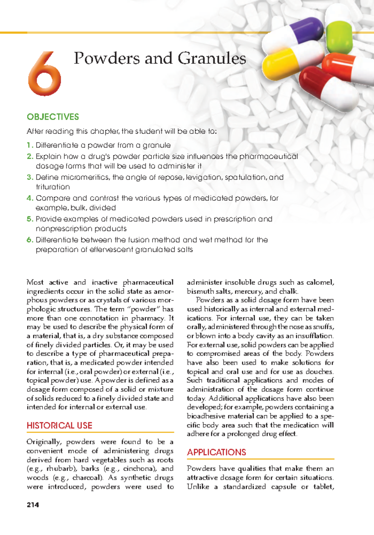 POWDERS AND GRANULES - 214 6 Powders and Granules Most active and ...