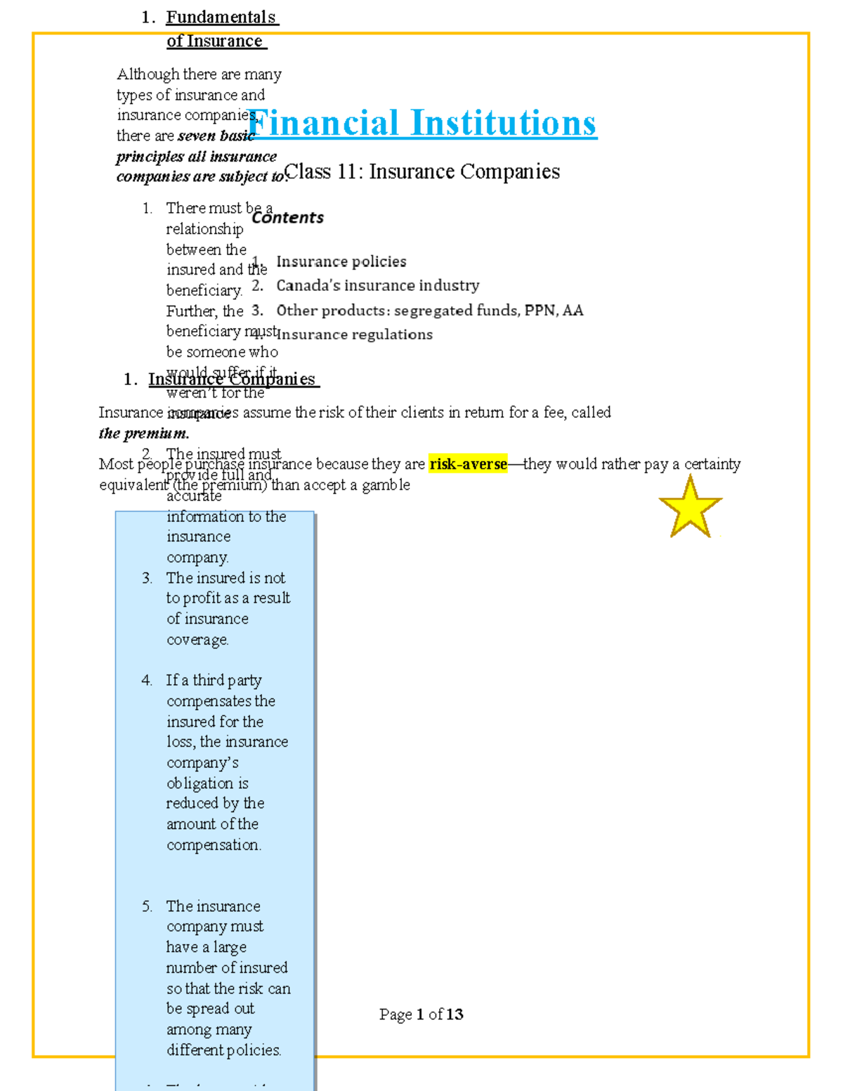 Financial Institutions Class 11 Note - Financial Institutions Class 11 ...